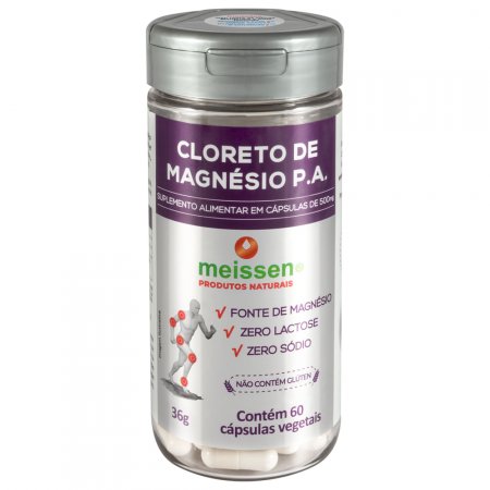 Cloreto de Magnésio P.A. 500mg 60 Cápsulas Meissen | App Pharma