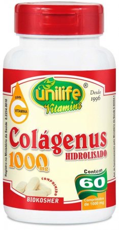 Colágeno Hidrolisado 1000mg + Vitamina C 60 Cápsulas Unilife | App Pharma