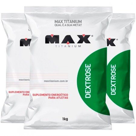 Kit 3 Dextrose Carboidrato1kg Max Titanium | App Pharma
