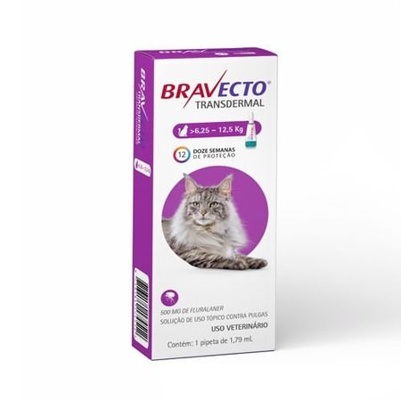 Bravecto para Gatos Transdermal Anti Pulgas e Carrapatos 6,25 a 12,5kg | App Pharma