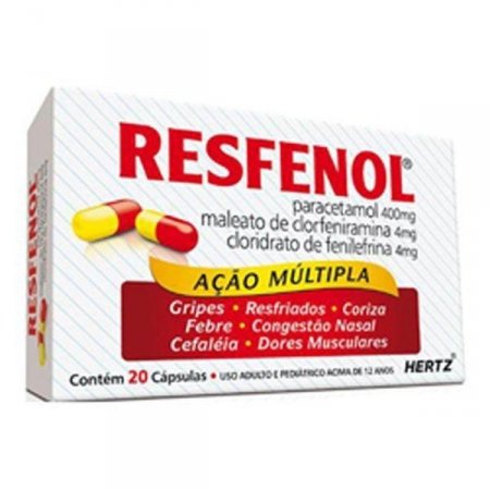 PARACETAMOL+ ASS - Resfenol 20caps - Kley Hertz | App Pharma