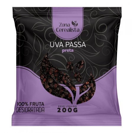 Uva Passa Preta Sem Semente Zona Cerealista 200g | App Pharma