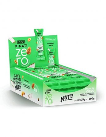 Barra Nuts Zero Chips de Coco 25g 12 unidades Pinati | App Pharma