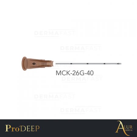 Microcânula metálica para procedimentos de preenchimento tamanho 26G 40mm - MCK-26G-40 - ProDEEP ...