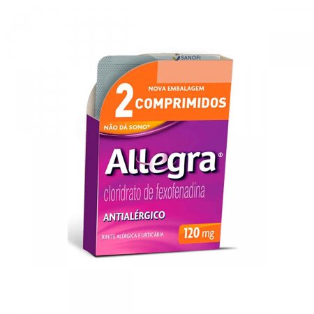 Allegra 120mg com 2 comprimidos | App Pharma
