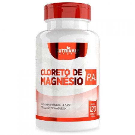 Cloreto de Magnésio P.A. 500mg 120 cápsulas - Nutrivale | App Pharma