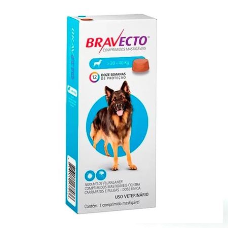 Combo 2 Unidades Bravecto Transdermal para Cães Antipulgas e Carrapatos 20 a 40kg | App Pharma